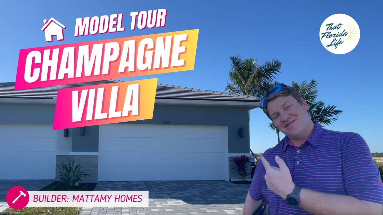 Brightmore Mattamy Homes Champagne Villa Model Tour Wellen Park - YouTube