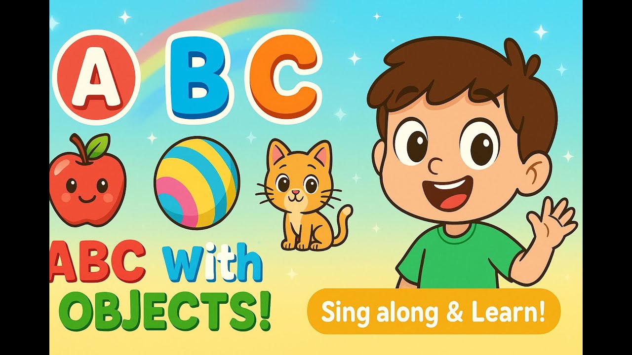 ABC with Objects Song 🎵 Dance-Along Song! | Learn ABC Alphabet, Rap ...