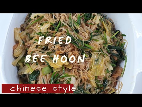 FRIED BEE HOON CHINESE STYLE | SIMPLE STIR FRIED BEE HOON RECIPE ...