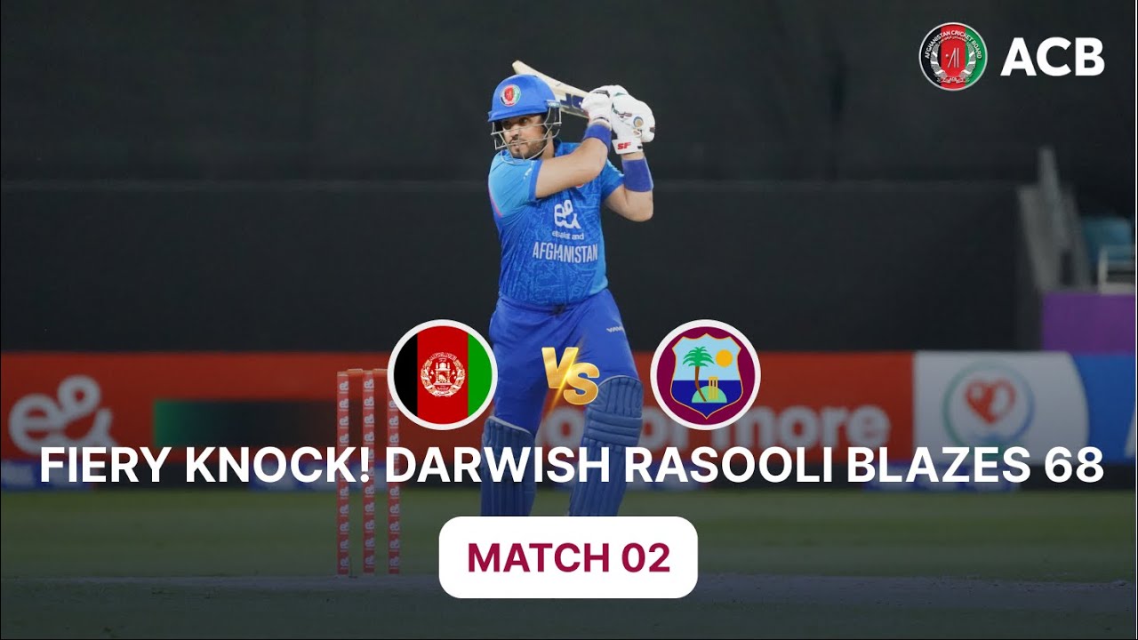 Fiery Knock! Darwish Rasooli Blazes 68🔥 | AFG vs WI 2026 | 2nd T20I ...