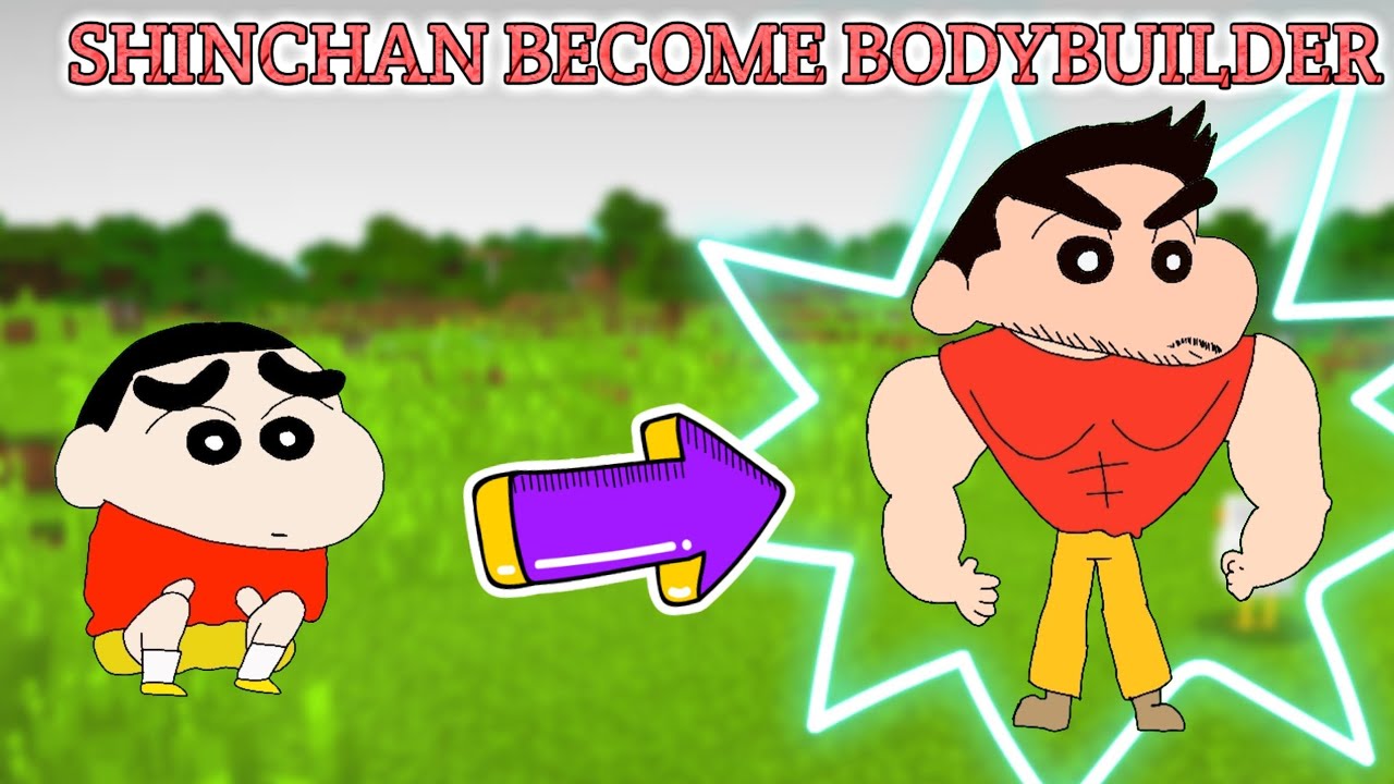 shinchan become bodybuilder 💪 || shinchan funny game 🤣 - YouTube
