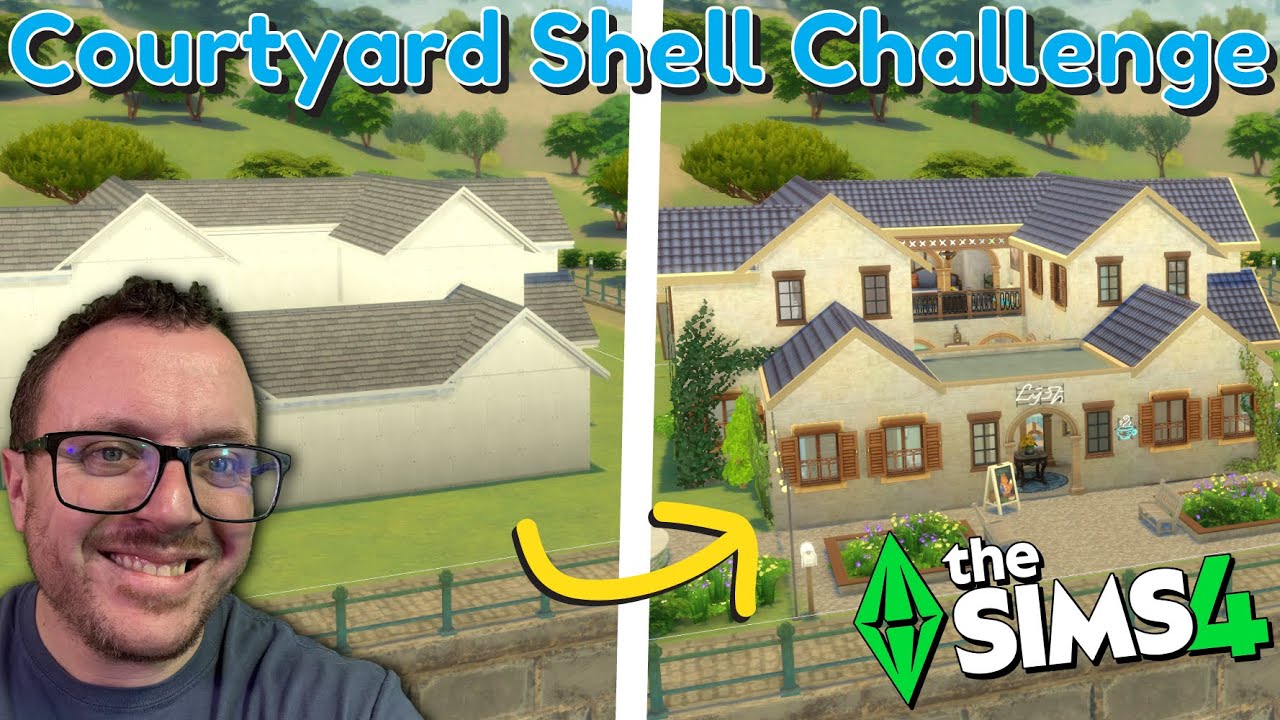 I made a bistro for @velvettb 's Courtyard Shell Challenge! | The Sims ...
