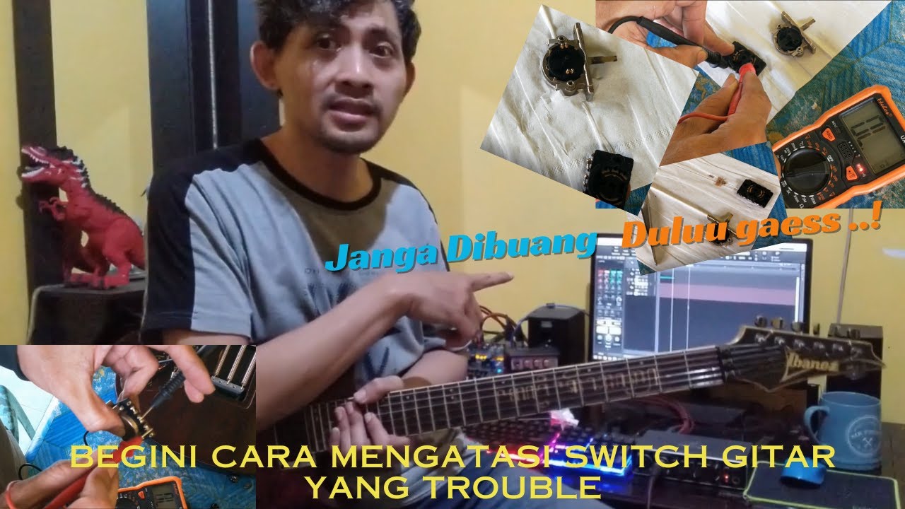 Tutorial memperbaiki switch gitar patent pending yang bermasalah - YouTube