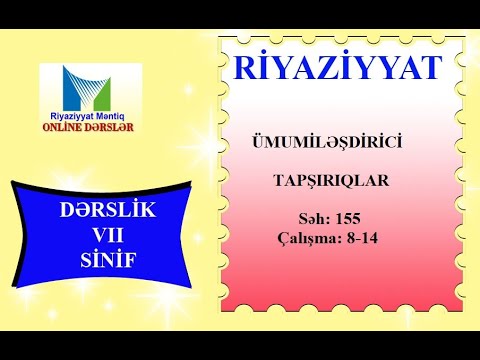 7ci sinif umumilesdirici tapsiriqlar