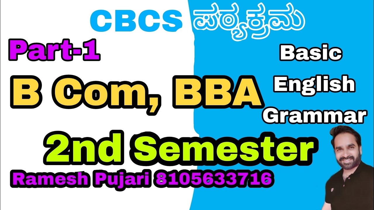 BCOM,BBA. (2nd Sem) BASIC ENGLISH. PART-1 - YouTube