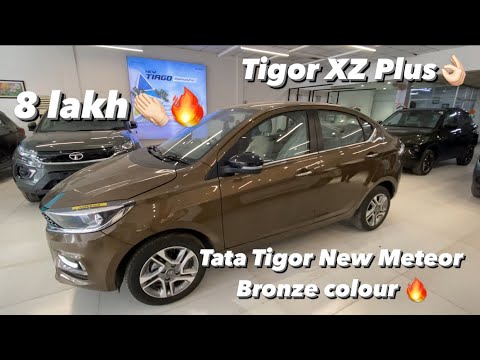 All New Tata Tigor XZ Plus 2024 new Meteor Bronze colour full detail ...
