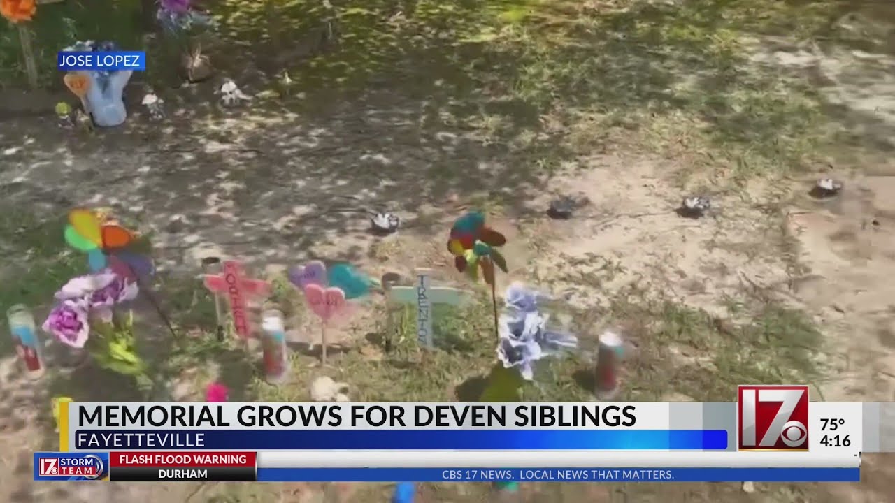 Heartfelt memorial grows in Fayetteville for slain siblings Blake ...