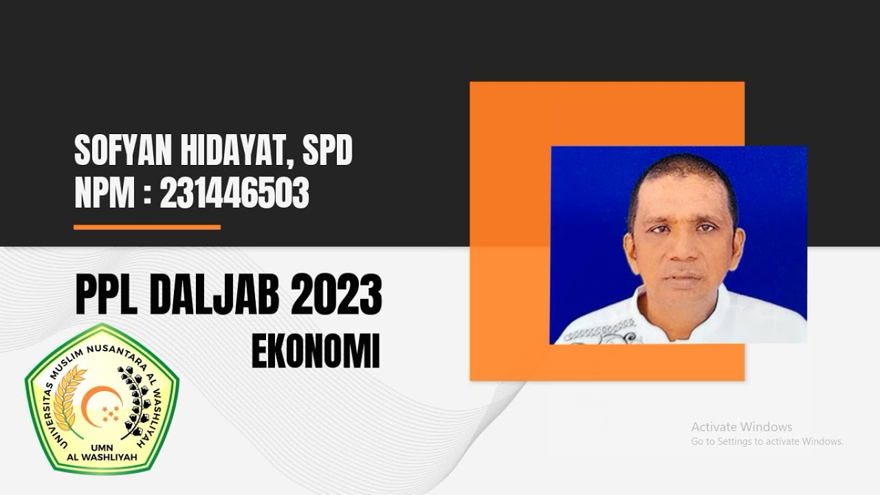 Video PPL 1 Sofyan HIdayat S.Pd Universitas Muslim Nusantara Al Washliyah - YouTube