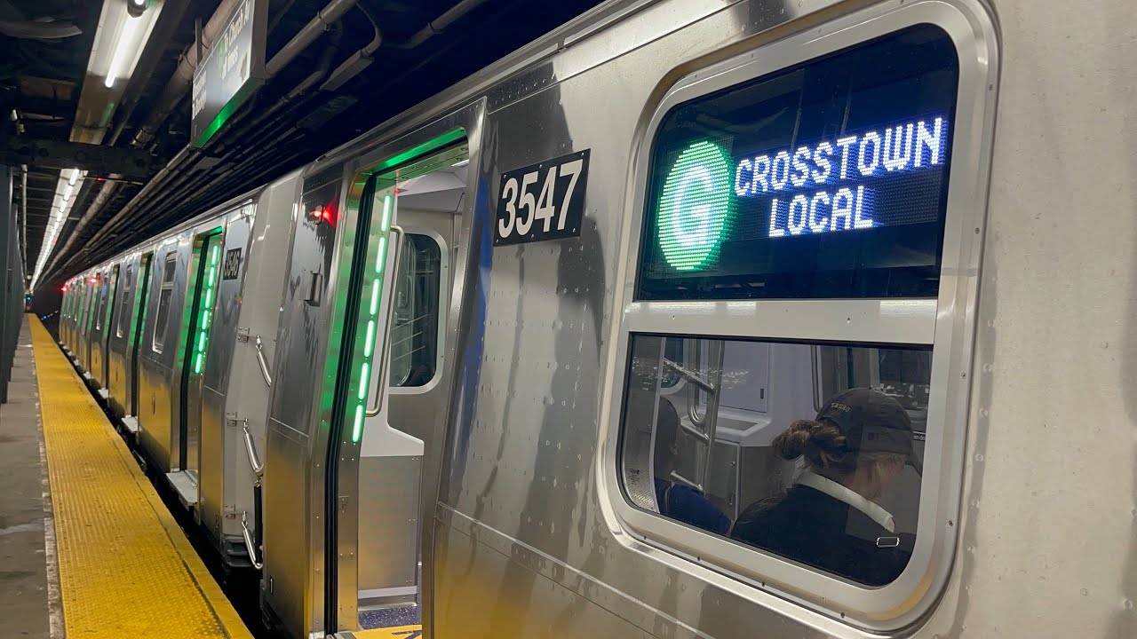 R211A (G) train departs 21st Street-Van Alst (3545-3549) - YouTube