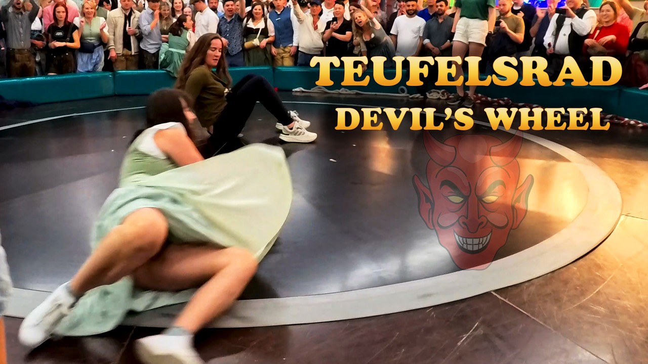 Teufelsrad at Oktoberfest 2024 | Girls Take on the Devil's Wheel - YouTube