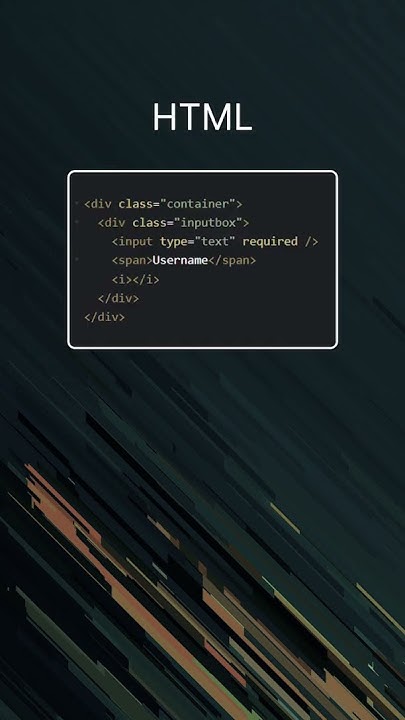 Form Input Field Animation Effect Using Html And Css Input Effect Html Css Shorts Conding