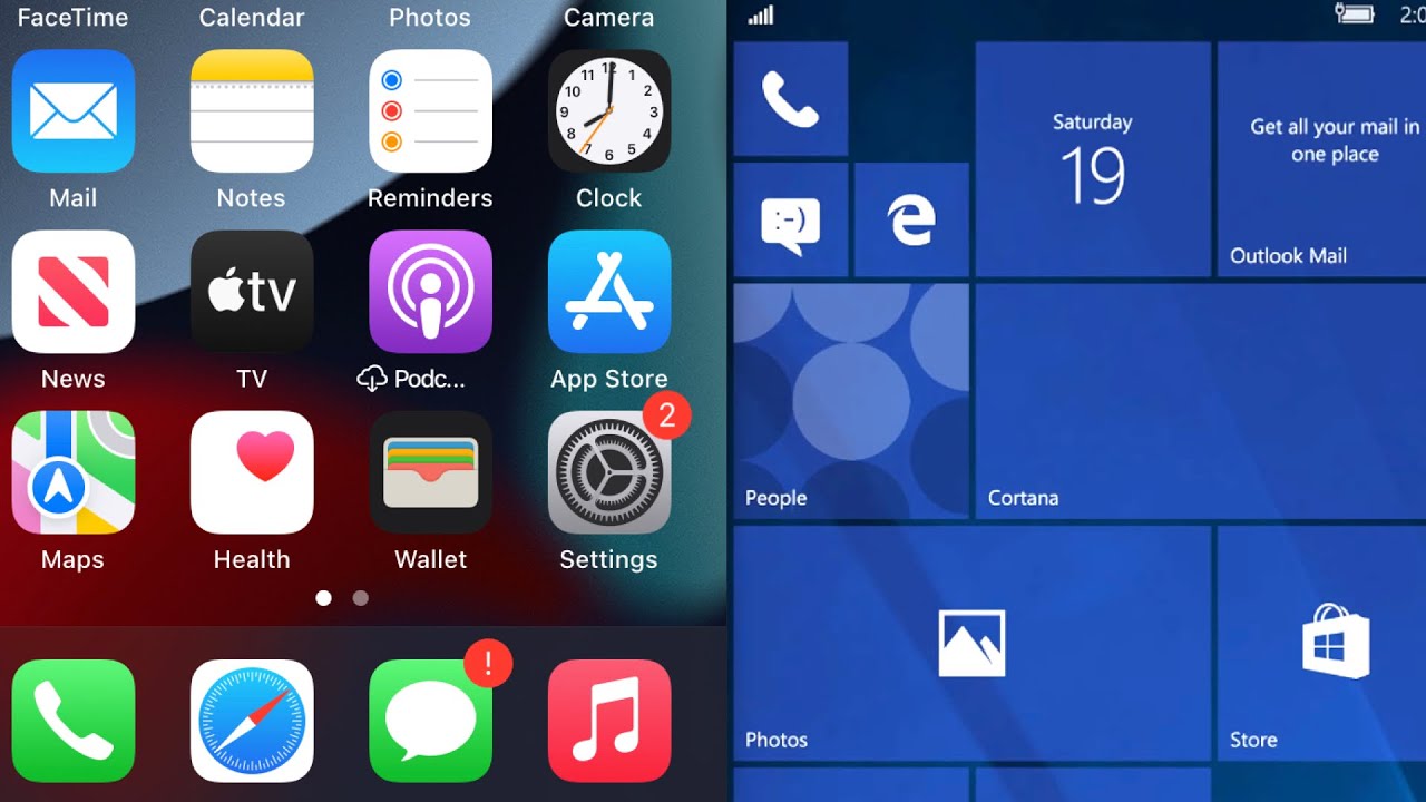 iOS 15 vs Windows 10 Mobile! - YouTube