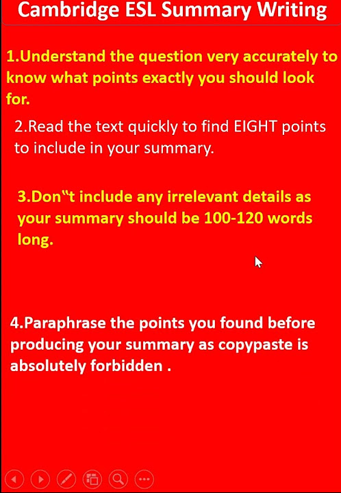 Tips for summary writing(1) #IGCSE_Cambridge_ESL - YouTube