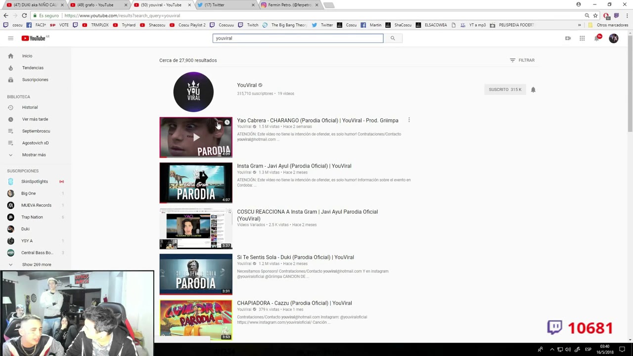 Coscu y Neo Pistea reaccionan al video de Youviral (charango). - YouTube