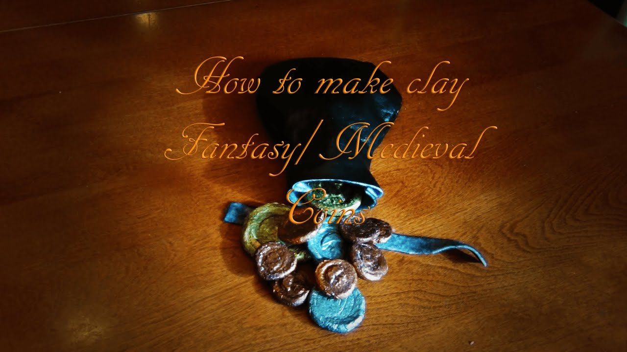 How to make clay Fantasy/Medieval Coins - YouTube