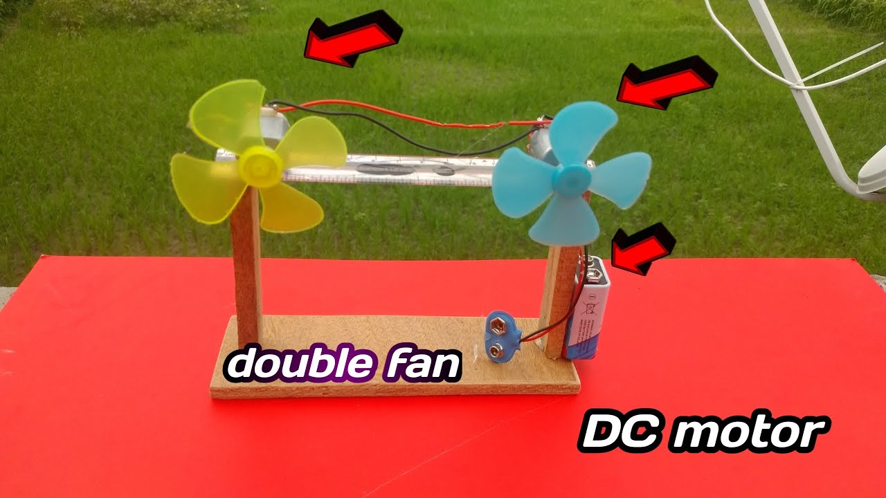 DC motor se pankha banaen 2 pankha🥶😥 #viral #video - YouTube