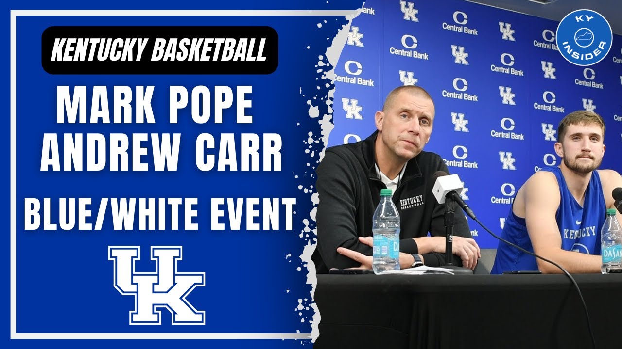 Mark Pope and Andrew Carr - Kentucky Basketball Blue/White Event - YouTube