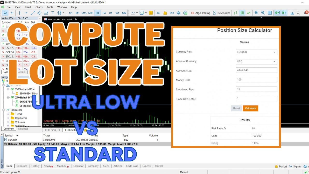 Paano mag compute ng Lot Size sa XM Ultra Low Standard? - YouTube