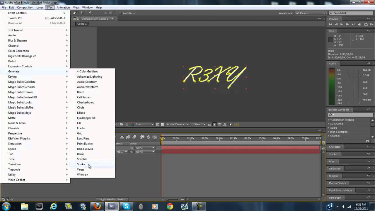 After Effects: Self Writing text Tutorial - YouTube