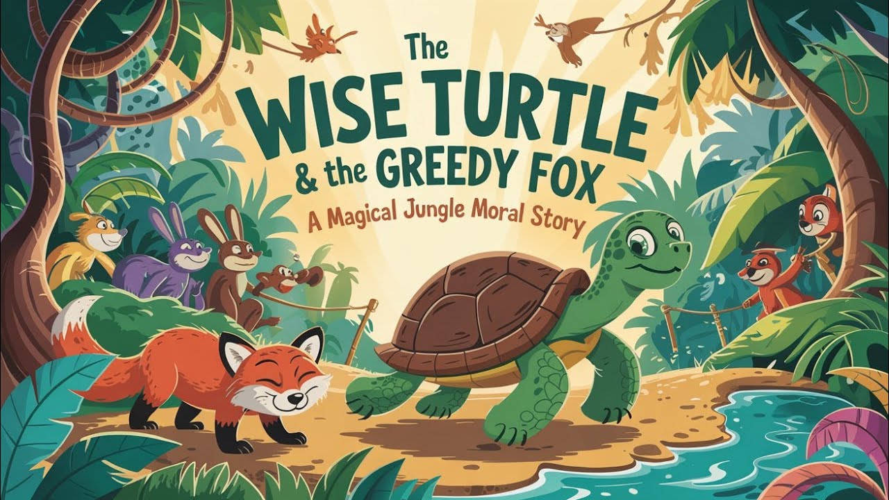The Wise Turtle And Greedy Fox (@AdeliosFunLand) #kidsvideo #ai # ...