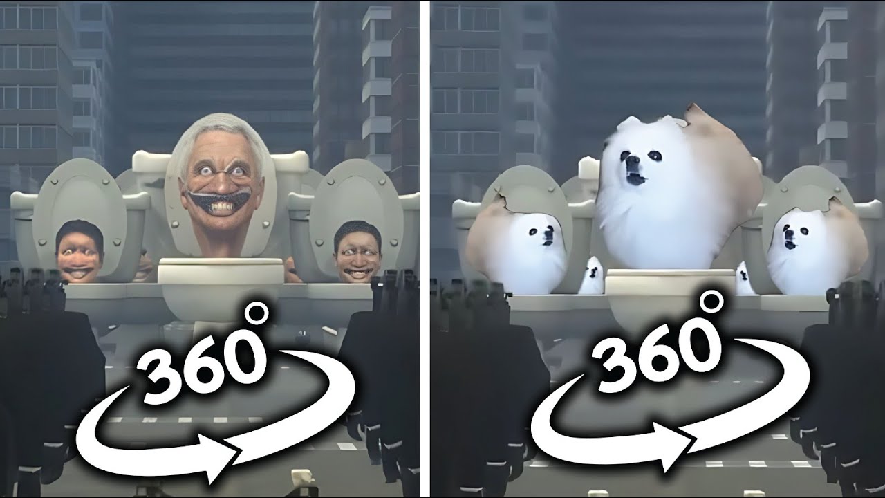 Skibidi Toilet vs Skibidi Dog Toilet 14 | 360º VR - YouTube