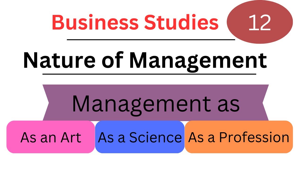 Natures of Management II Management as an art, a science and a ...