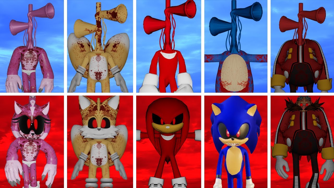 Sonic.EXE ARMY VS Siren Head Sonic ARMY - YouTube