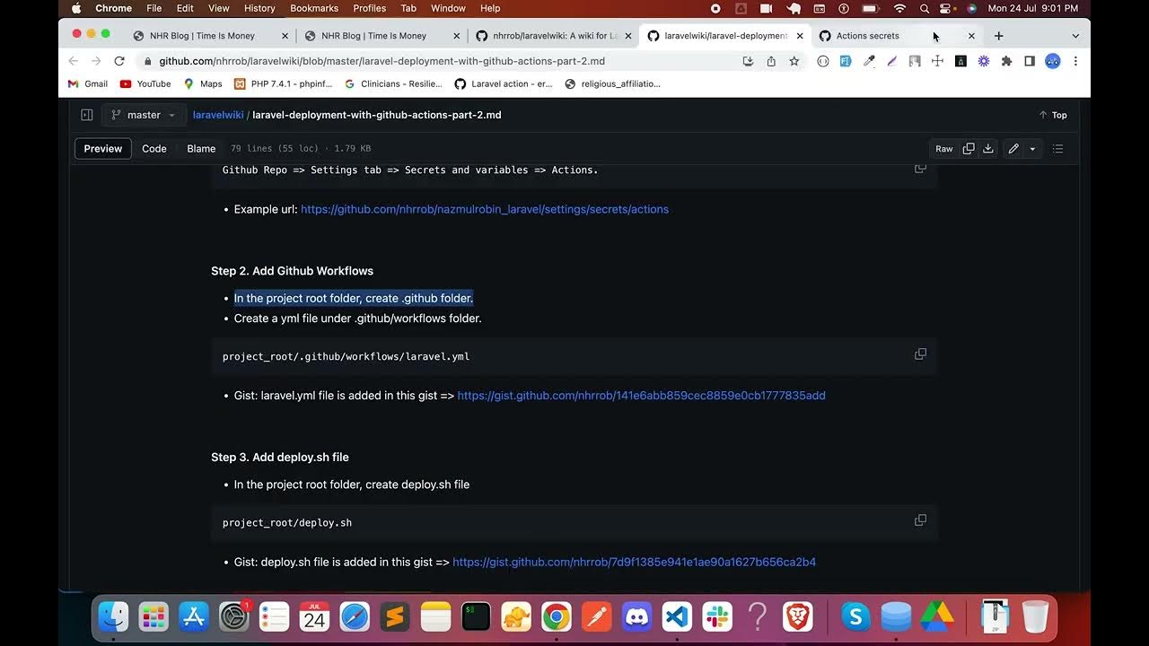 2 Laravel Deployment with Github Actions | Setting up Github Actions - Auto Deployment - YouTube