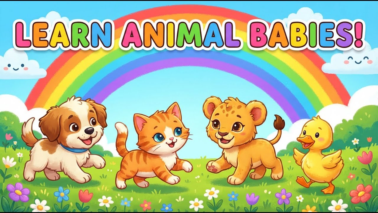 Learn Animal Babies’ Names for Kids! 🐶🐱🐰 | Cute Baby Animals & Fun ...