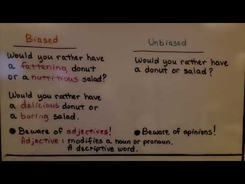 7th Grade Math 10.1c, Bias in Survey Questions - YouTube