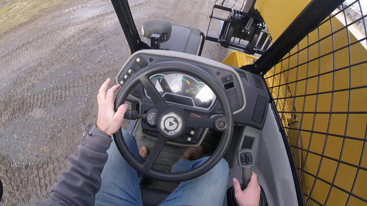 Driving Caterpillar TH350 Telehandler GoPro! - YouTube