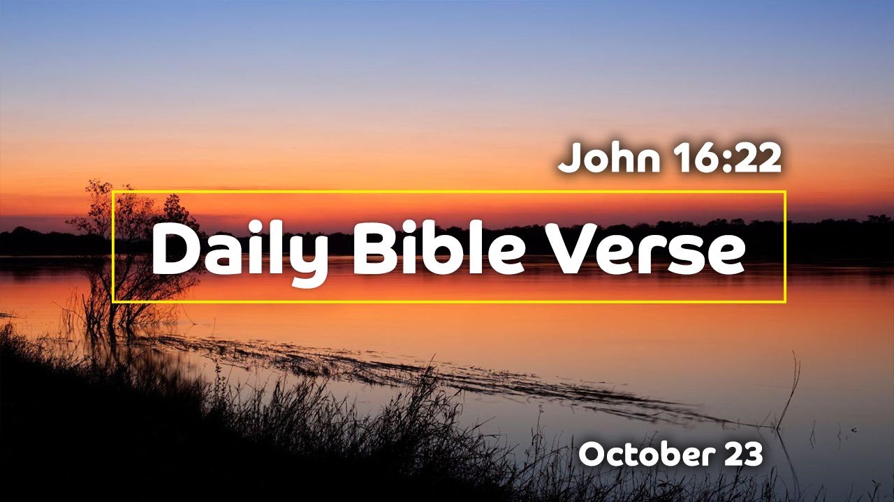 Daily Bible Verse | 23rd October 2023 - YouTube