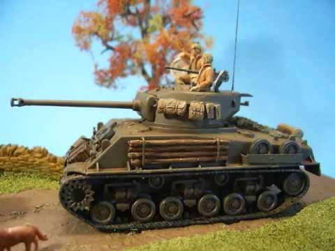 TRUMPETER 1/72 Sherman M4A3E8 (T66 Track) - A Building Review - YouTube
