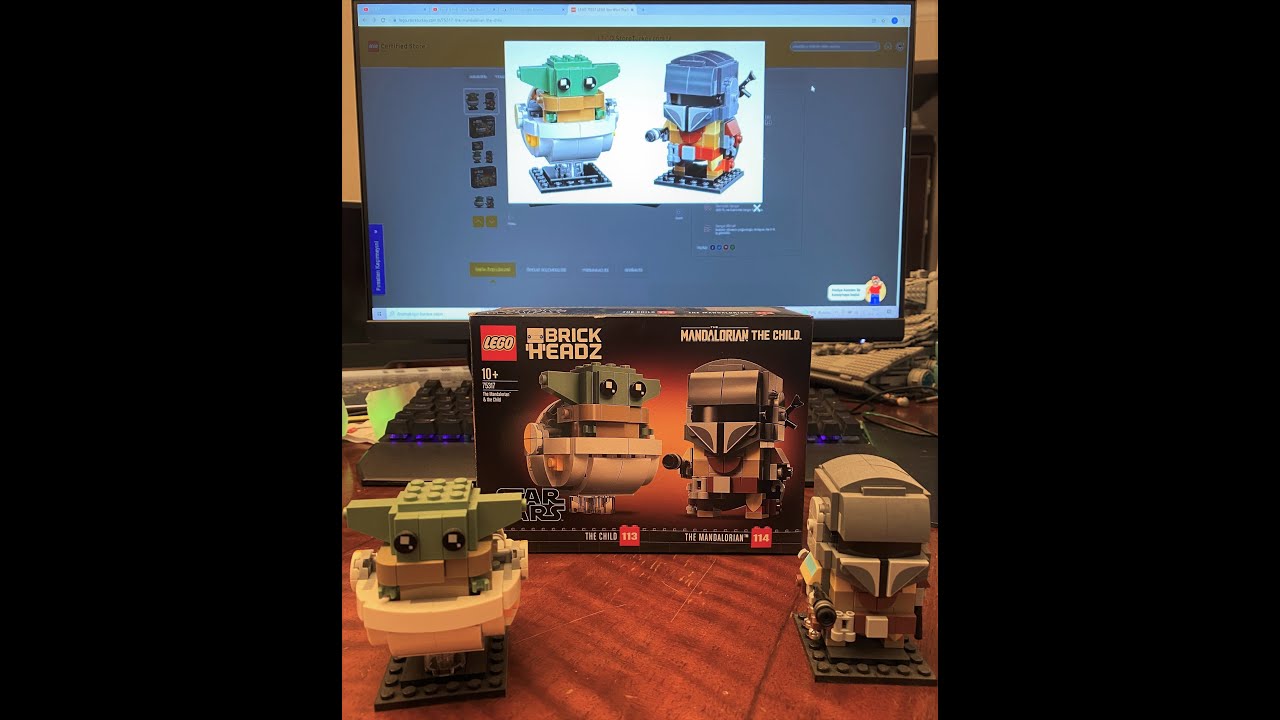 Lego Brick Headz 75317 - The Mandalorian & The Child - Time_Lapse Build ...