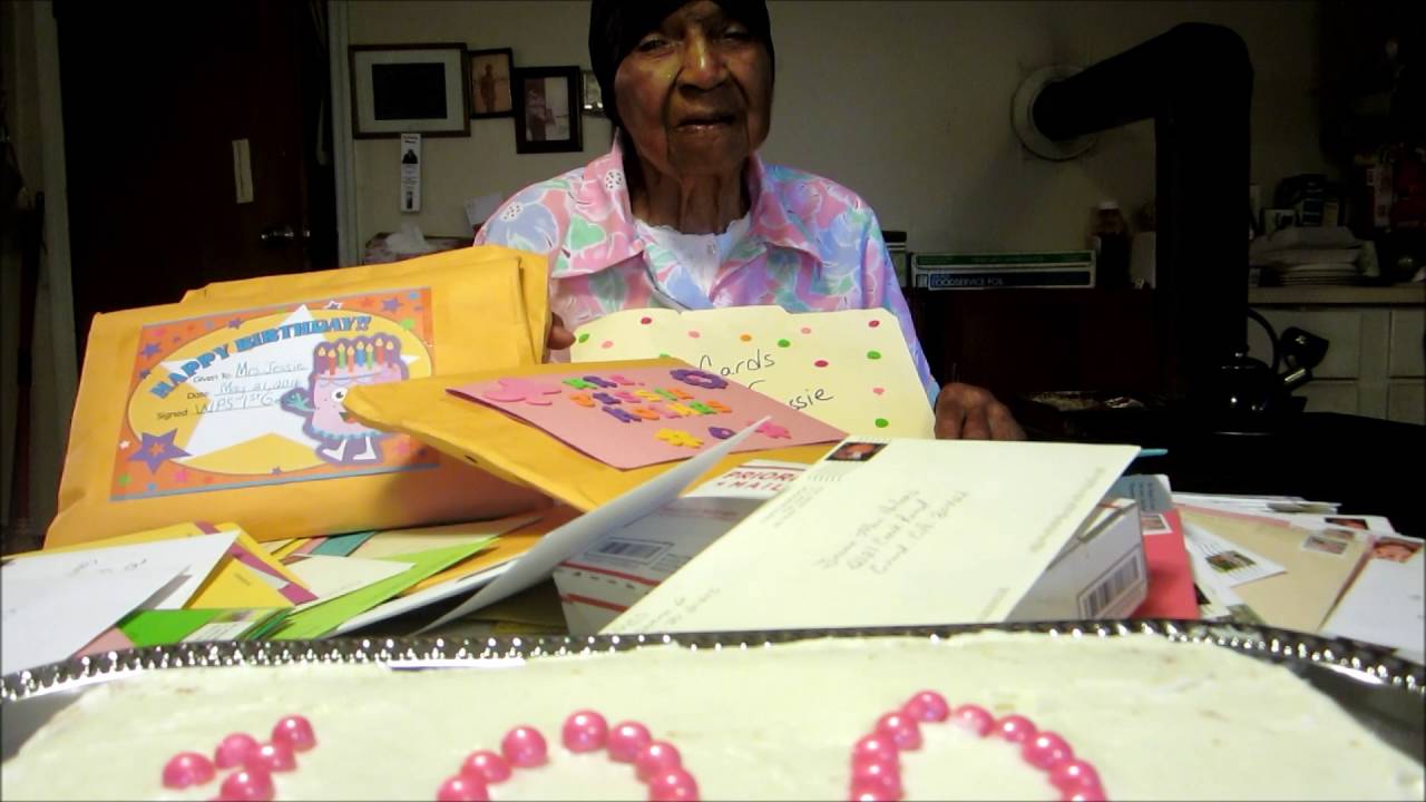 Miss Jessie's 100th Birthday Card Avalanche~ - YouTube