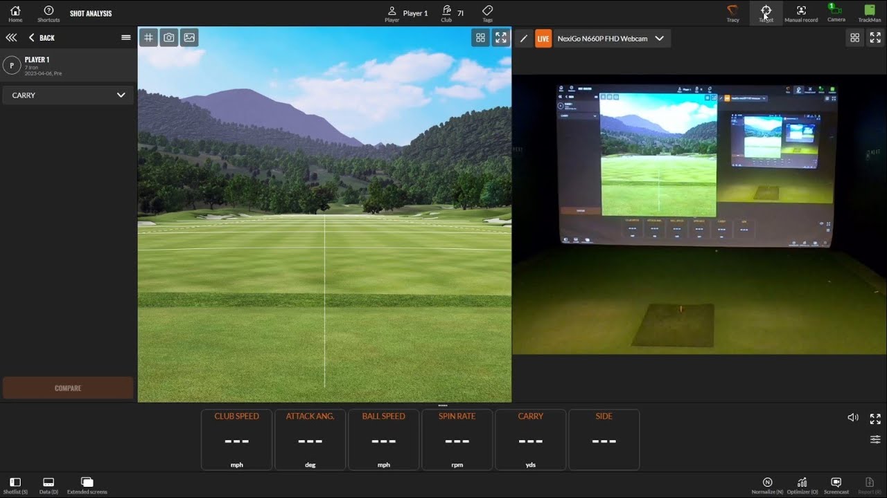 Trackman - Setup shot analysis with camera and tracer - YouTube