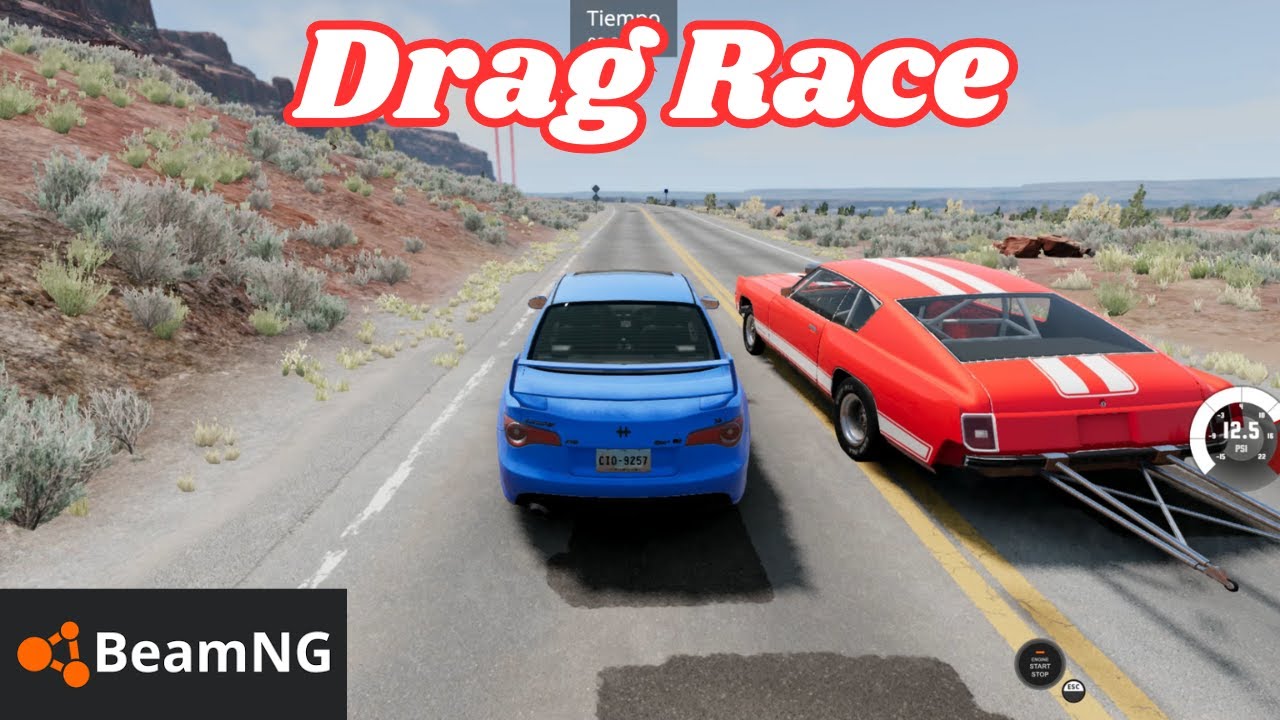 BeamNG Drive Drag Race Gameplay - YouTube