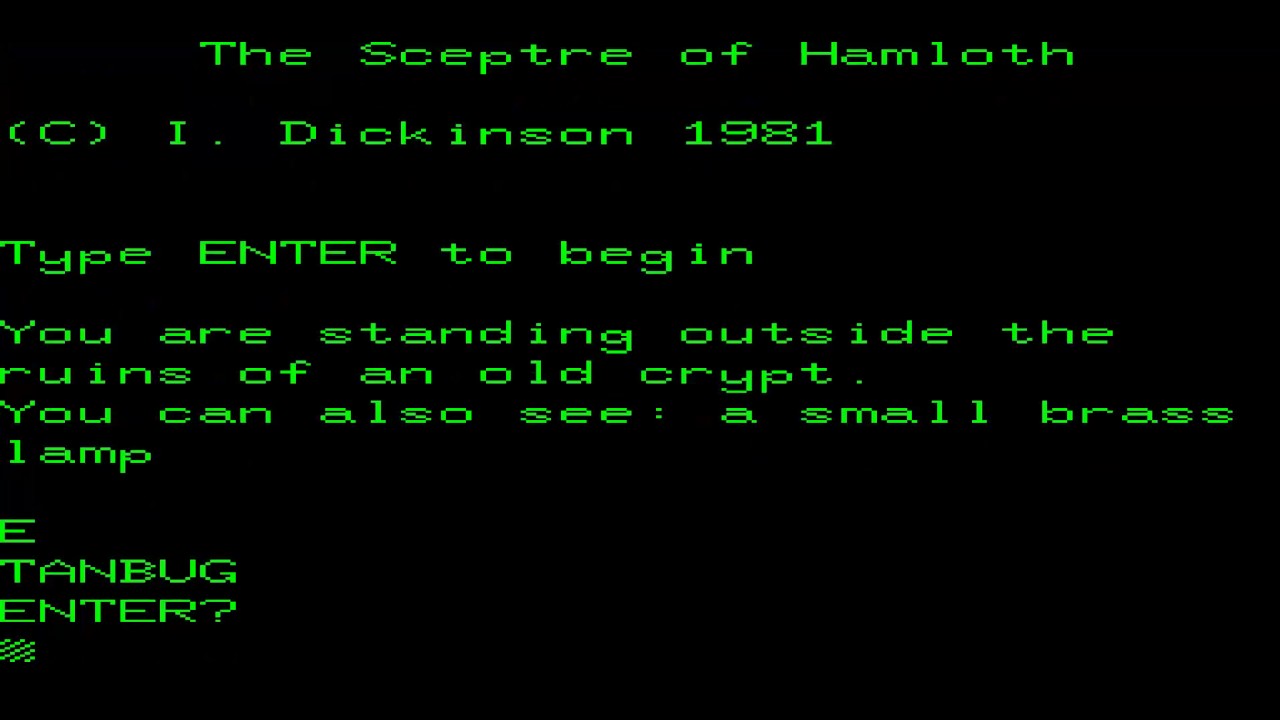 TANGERINE MICROTAN 65 Adventure 7.1 PROBLEM Sceptre of Hamloth, The ...