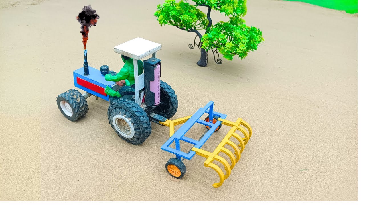 diy mini tractor cultivator machine making for farming || science ...