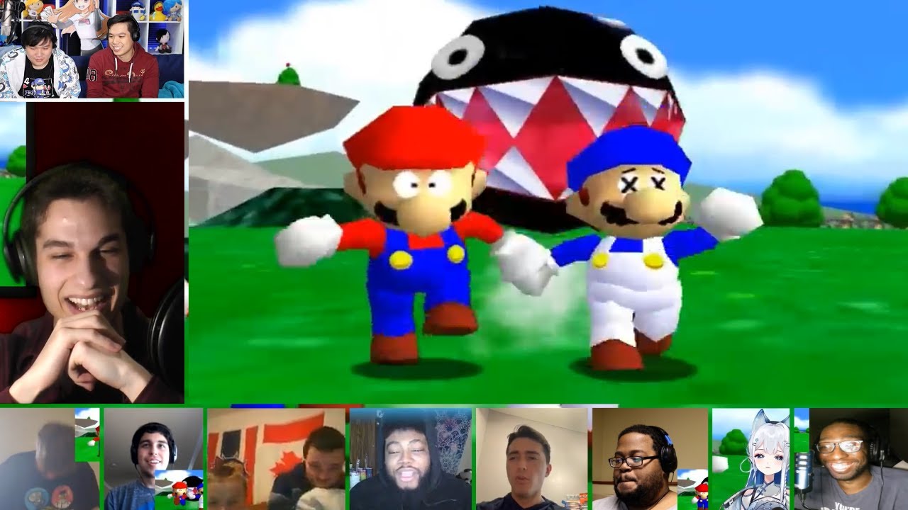 super mario 64 bloopers: Who let the chomp out? [REACTION MASH-UP]#2750 ...