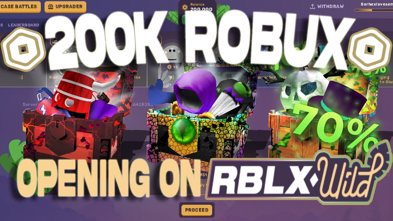😮 200K ROBUX OPENING! | Roblox RblxWild - YouTube