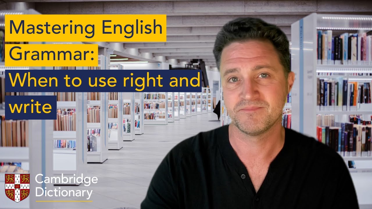 Mastering English Grammar: The difference between right and write - YouTube