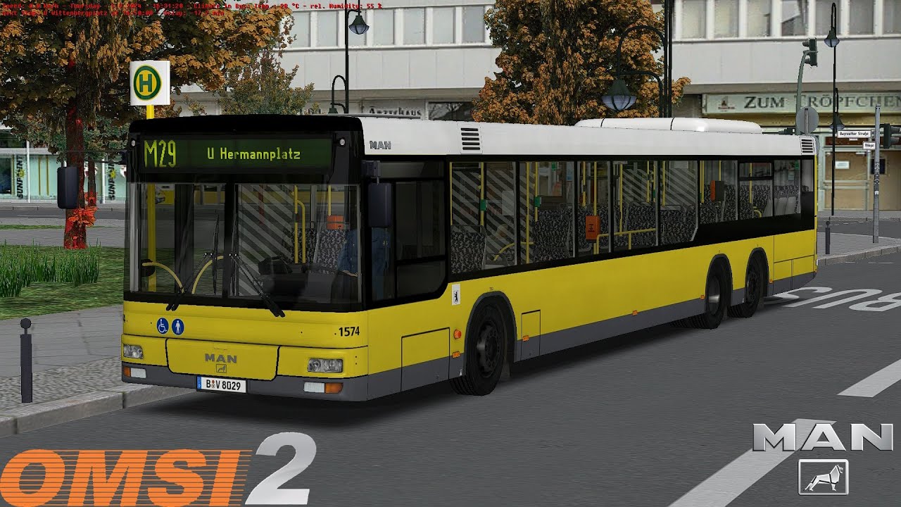 Omsi 2 - Berlin X10 - Line M29 - MAN NL313-15 - YouTube