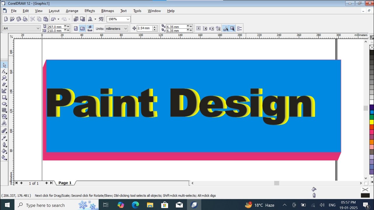 CorelDRAW latest design | 3d text kaise banaye coreldraw me | coreldraw ...