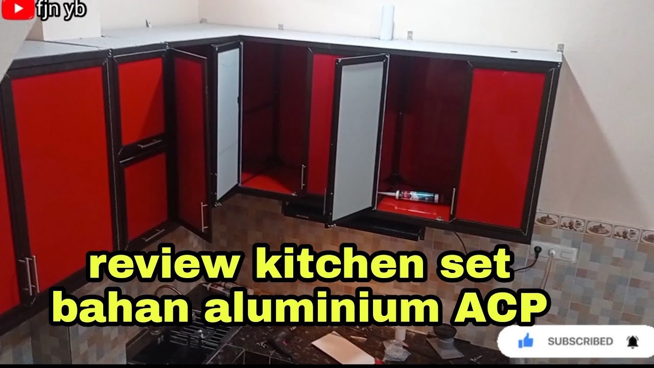 kitchen set bahan alumunium + acp full - YouTube