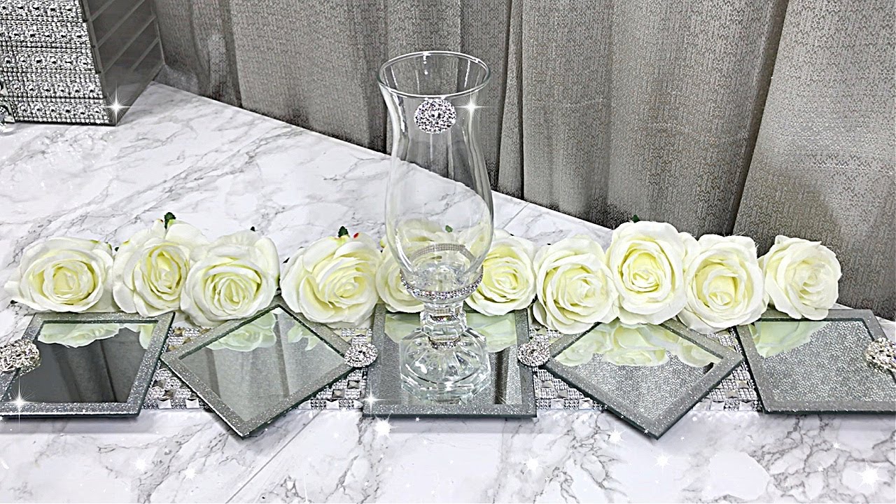 DIY ELEGANT SPECIAL EVENT TABLE RUNNER USING DOLLAR TREE MIRRORS DIY ...
