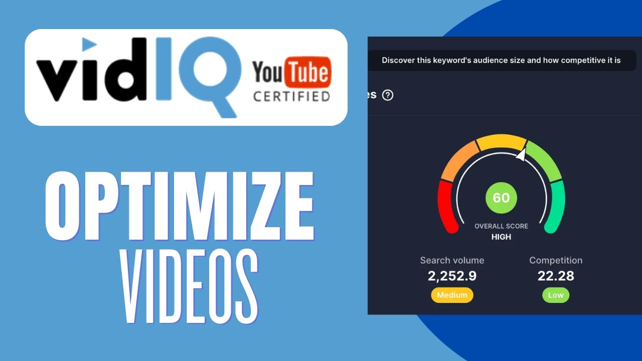 How to Optimize Videos with VidIQ - YouTube