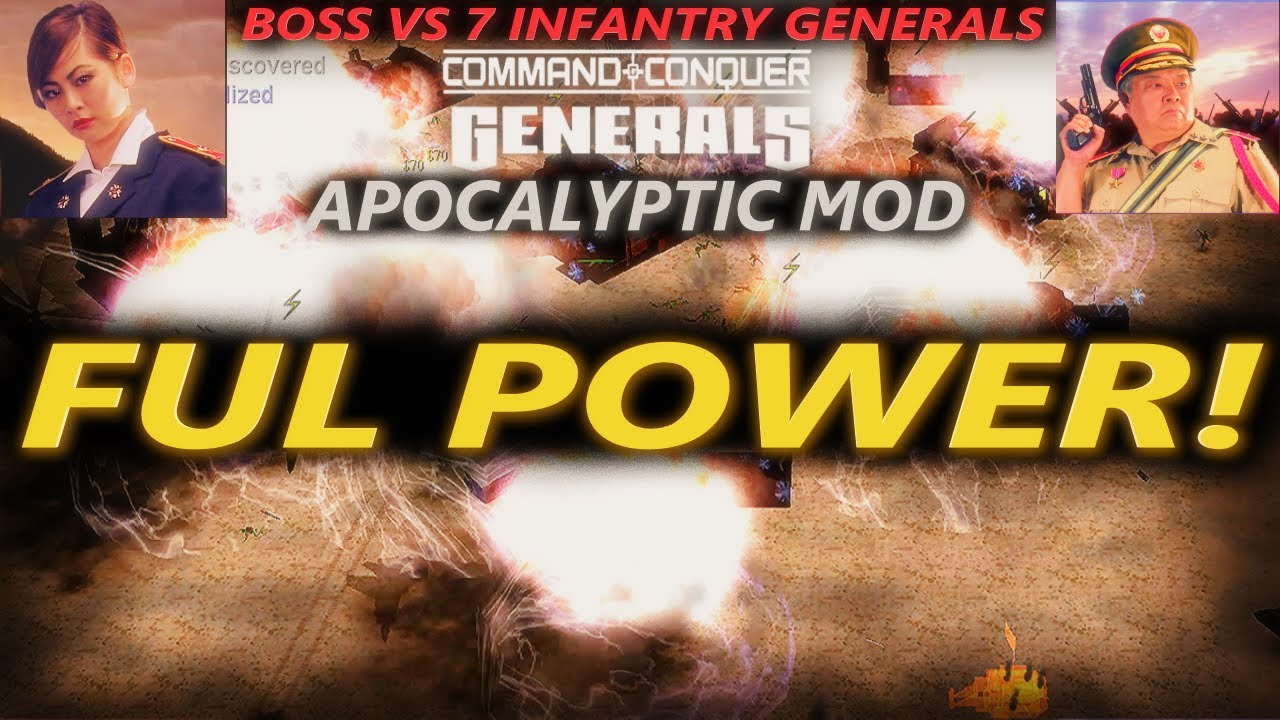 BOSS VS 7 INFANTRY. FUL POWER! (APOCALYPTIC MOD) Command and Conquer ...
