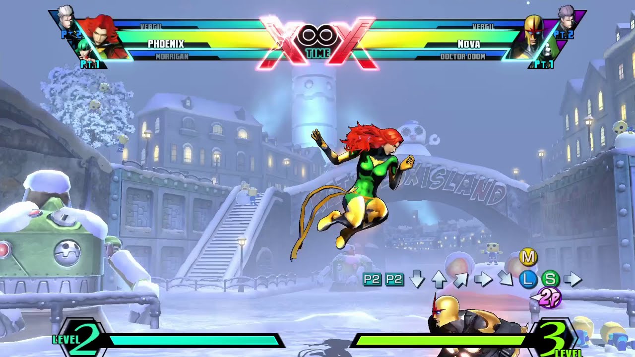 UMVC3 Morrigan combos with Phoenix and Vergil - YouTube