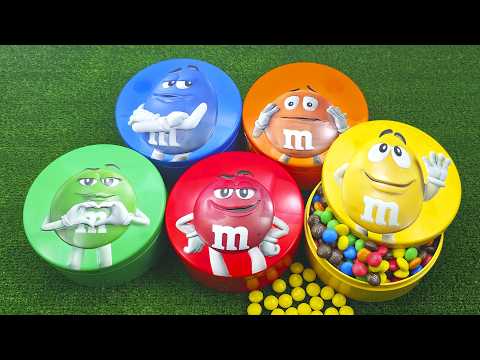 3 Minutes Satisfying ASMR 🍬 M&M’s Candy Opening in 5 Containers